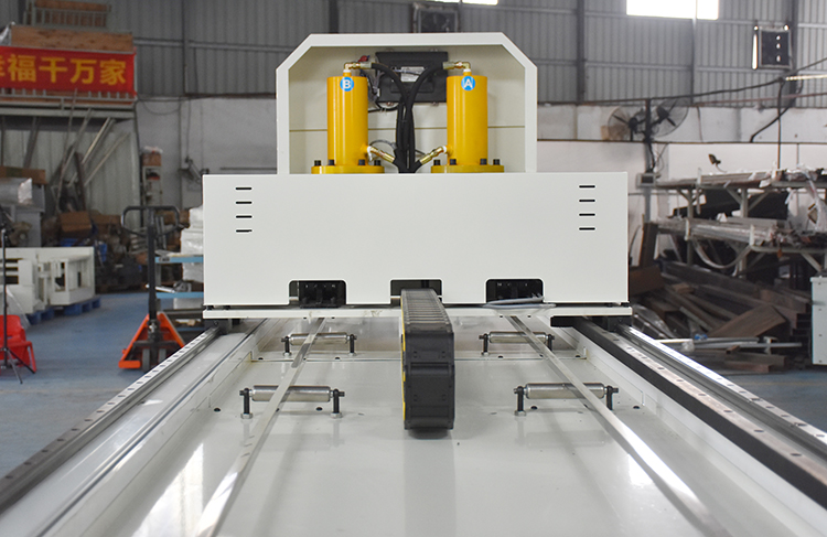 CNC 15 ton 3m sing line cutting and punching tube pipe angle hole ...